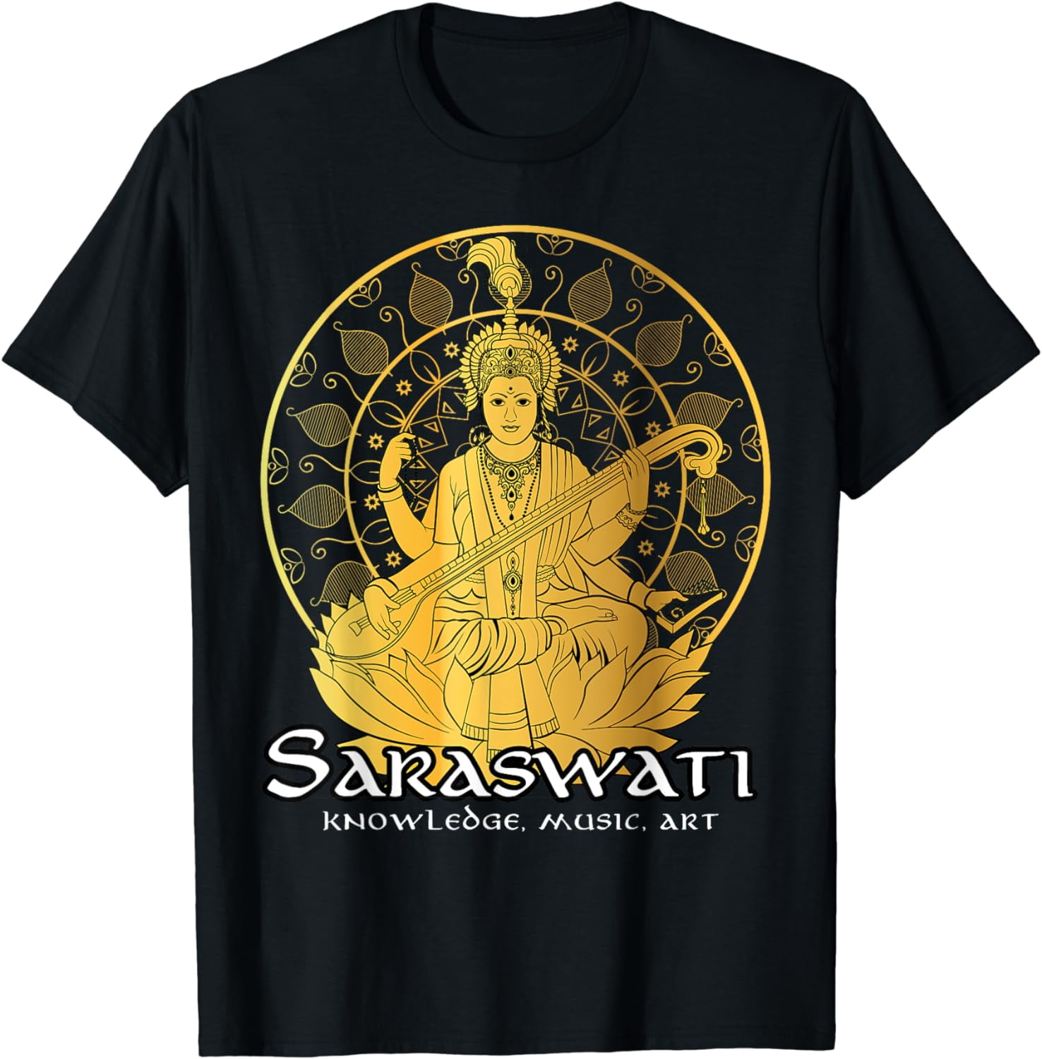 Hindu Shirts Hinduism Diwali Festival Gods Goddess Saraswati T-Shirt ...