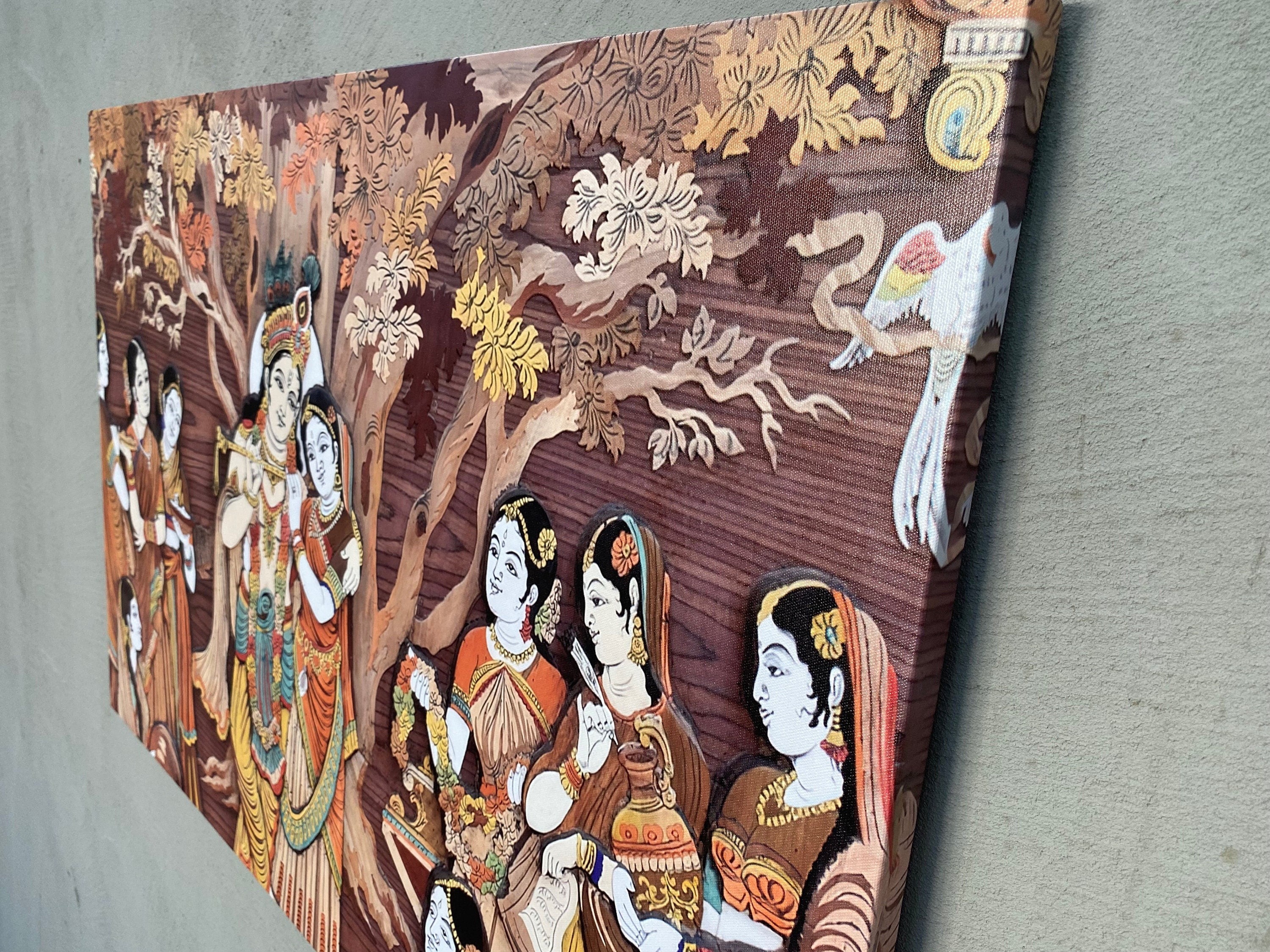 Hinduizm Artwork, Famous Artwork, Reproduction Wall Art, Radha Krishna ...