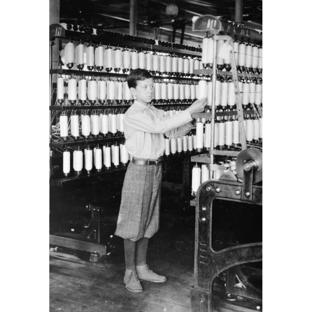Hine Child Labor 1916. Na 14 Year Old Boy Working In The 'Mule Room' At ...