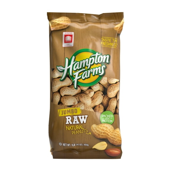 Hampton Farms Bulk Whole Salted Roasted Peanuts - 5 lb. Bag, USA Grown ...