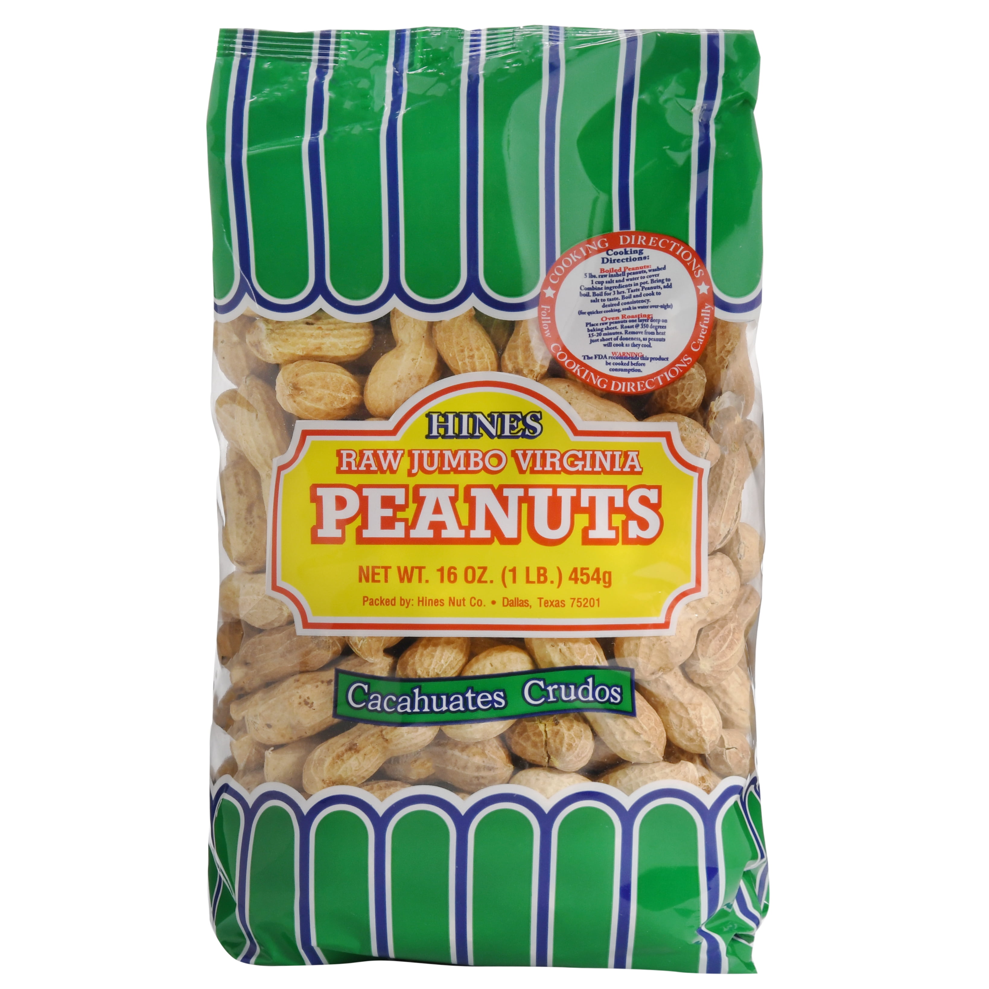 Hines Nut Company 16 Oz Bag of Raw Jumbo Valencia Peanuts - Walmart.com