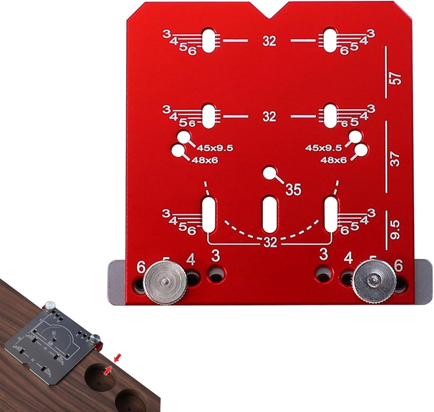 Hinge Drilling Positioner Auxiliary Tool, 35mm Hidden Drilling Fixture ...