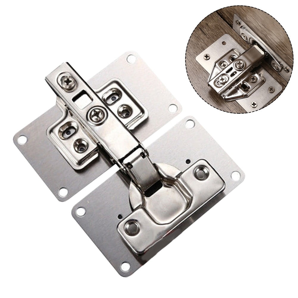 Hinge Repair Plate Stainless Steel Cabinet Hinge Repair Plates Set for ...