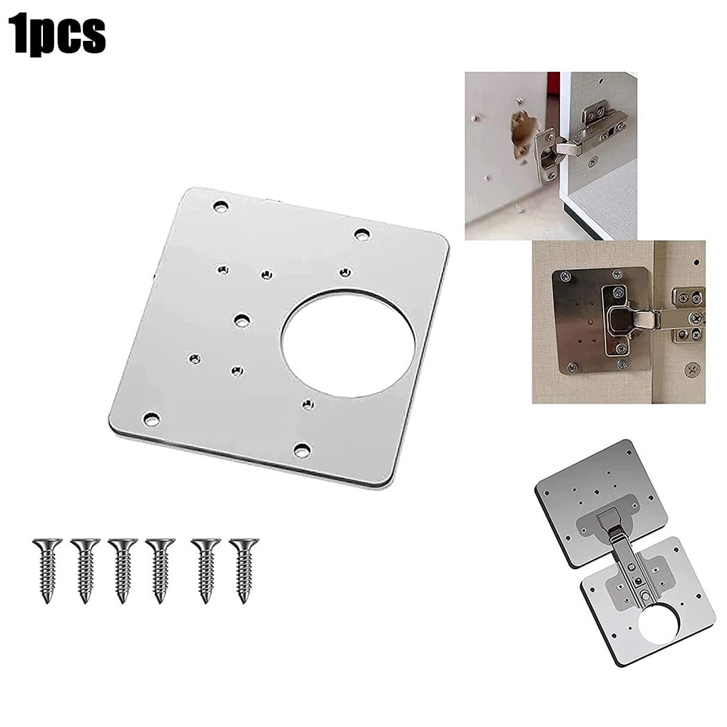 Hinge Repair Plate Stainless Steel Furniture Cupboard Mount Tool For ...