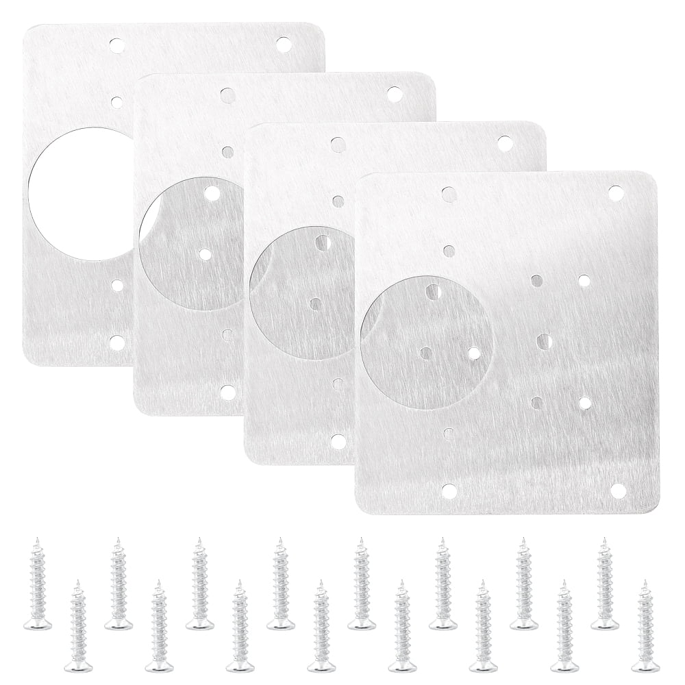 Hinge Repair Plate Stainless Steel Plate with Screws Repair Accessory ...