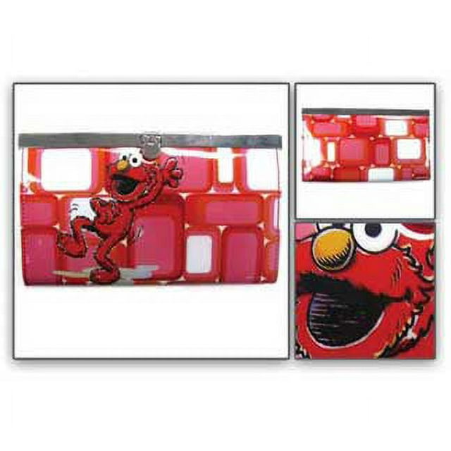 Hinge Wallet - Sesame Street - New Elmo Flip Lock Hinge Cartoon ...