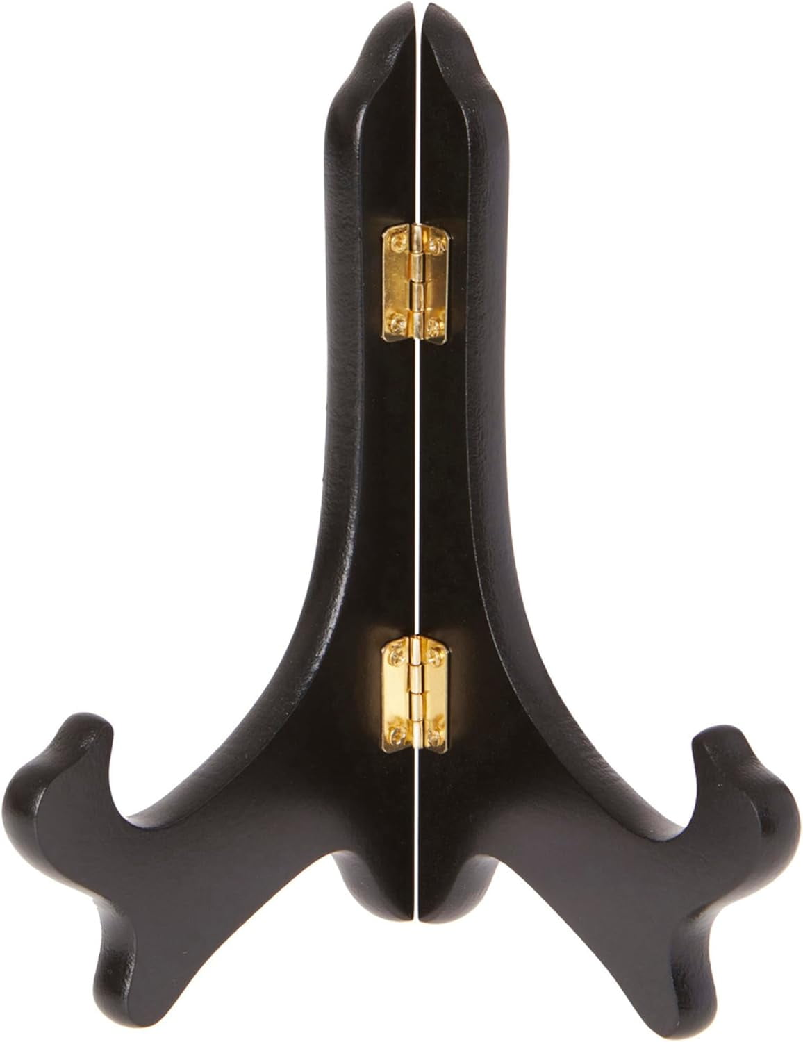 Hinged Black MDF Wood Plate Stand, 7" H x 6" W x 4.25" D (7" - 9 ...