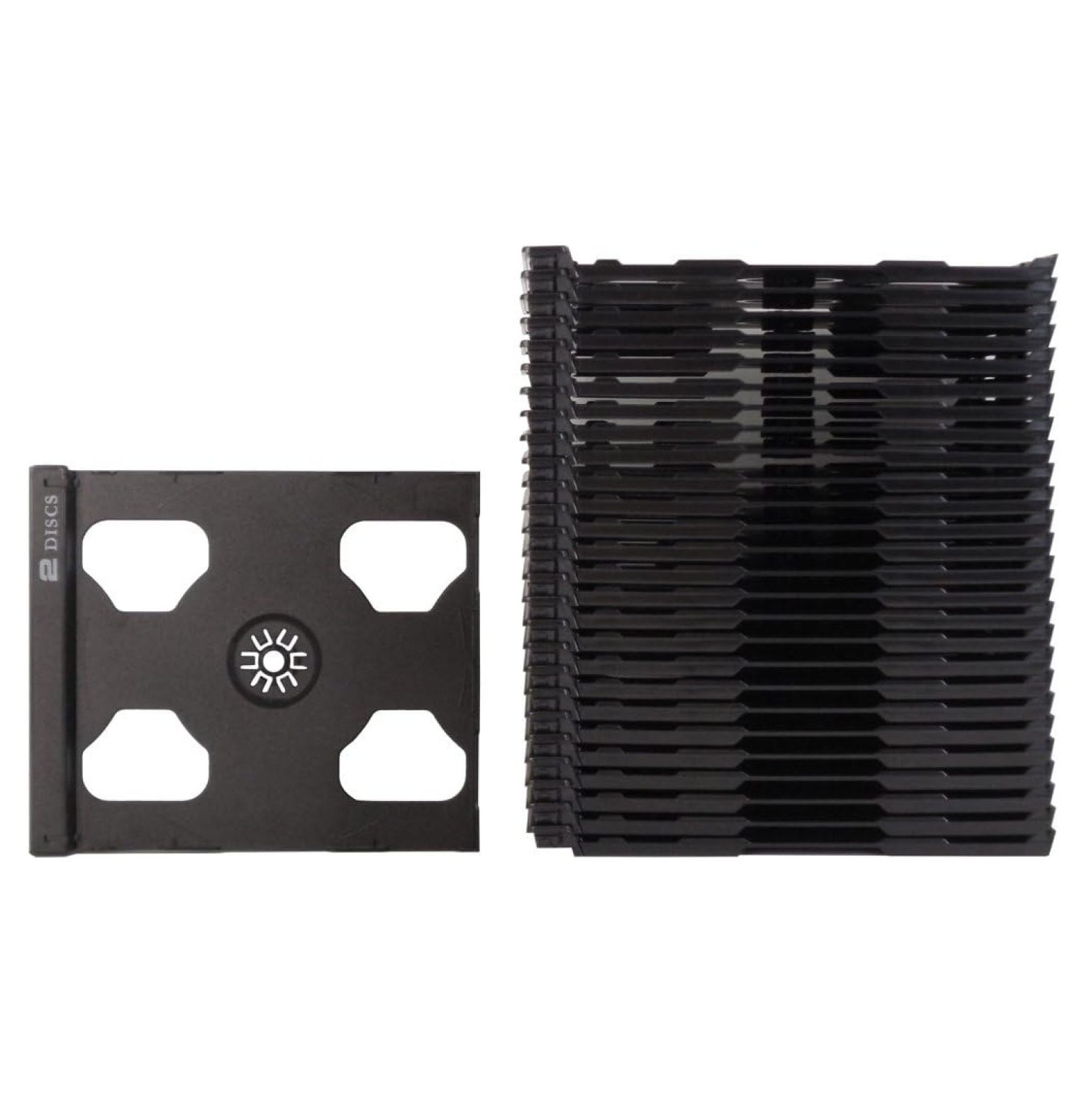 Hinged Black Smart Trays - Holds 2 Discs, 1 on Each Side - Fits Any ...
