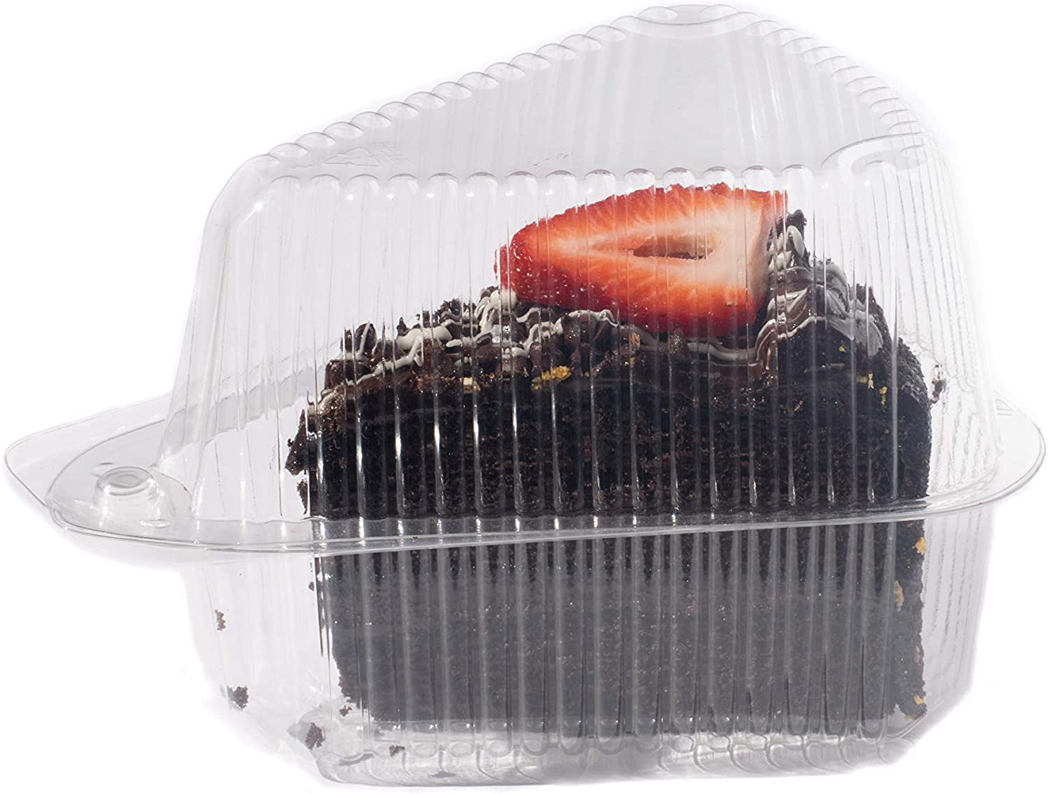 Hinged, Clear Single-Slice Pie/Cake/Cheesecake Container (High Dome Lid ...