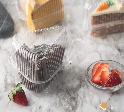 Hinged, Clear Single-Slice Pie/Cake/Cheesecake Container (High Dome Lid ...
