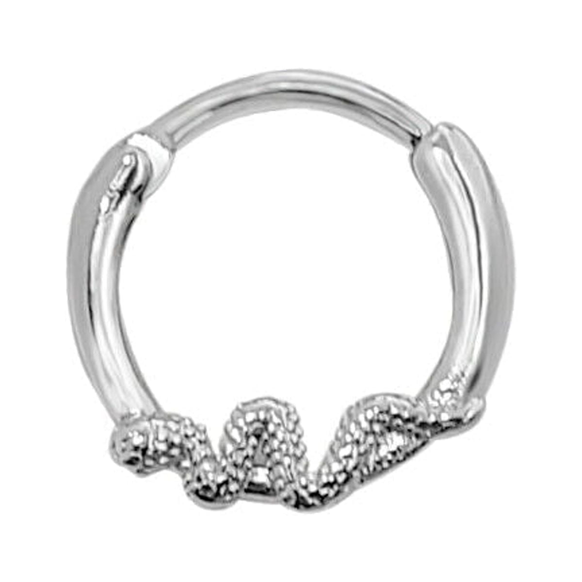 Hinged Clicker Nose Septum Snake Serpent Design Surgical Steel 16g ...