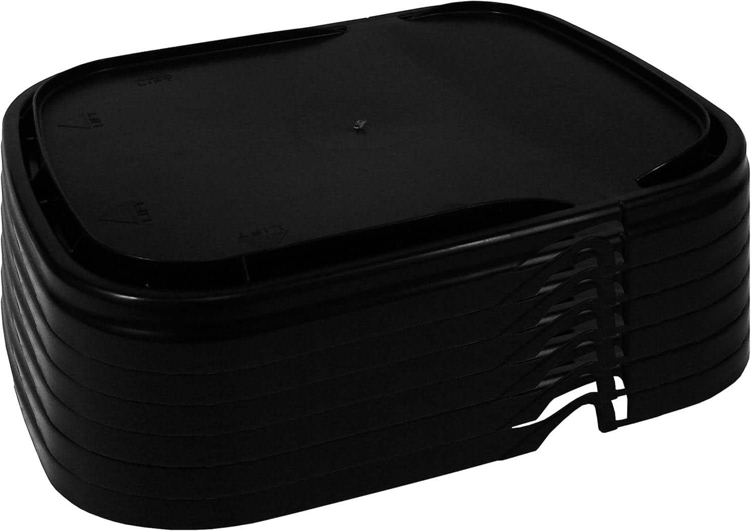 Hinged Lid for 5.3 Gallon Rectangular Bucket, black, 6-Pack - Walmart.com