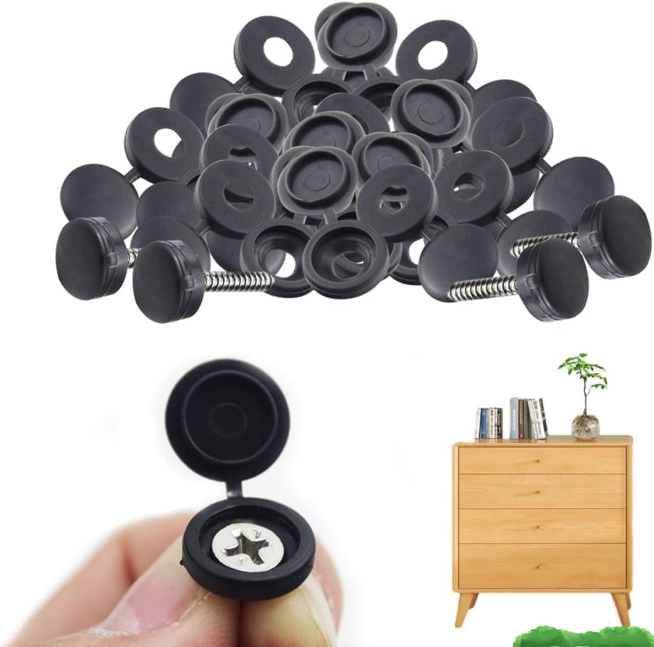 Hinged Screw Cover Caps, Flip Tops for Screw Protection, Folding ...