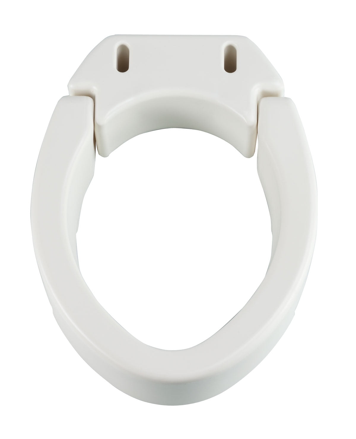 "Raised High Rise Hinged Toilet Seat Riser, Elongated, White, 19 1/3 ...