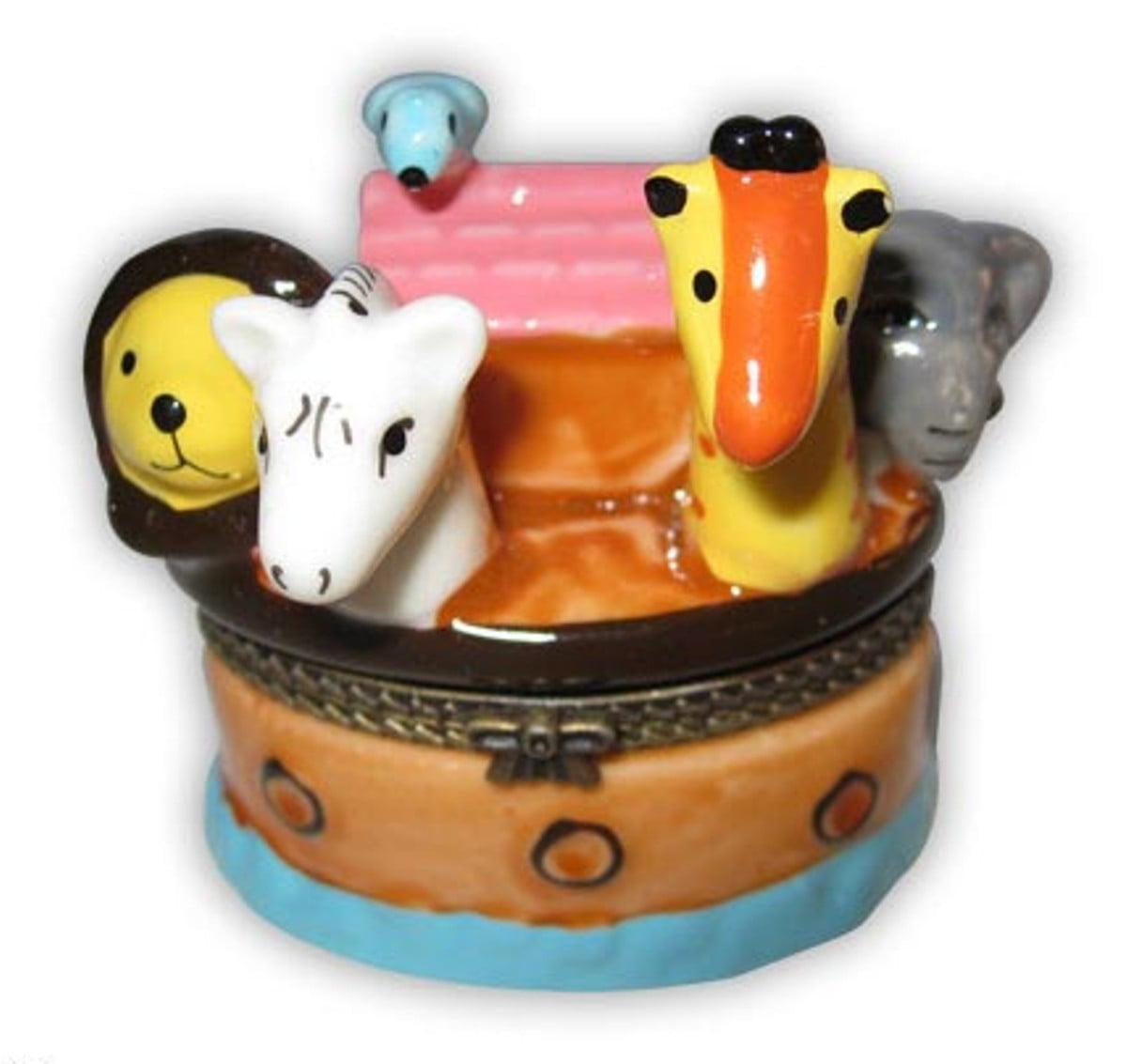 Hinged Trinket Box Noah Ark Box Boat Elephant Giraffe Bird Eb49 ...