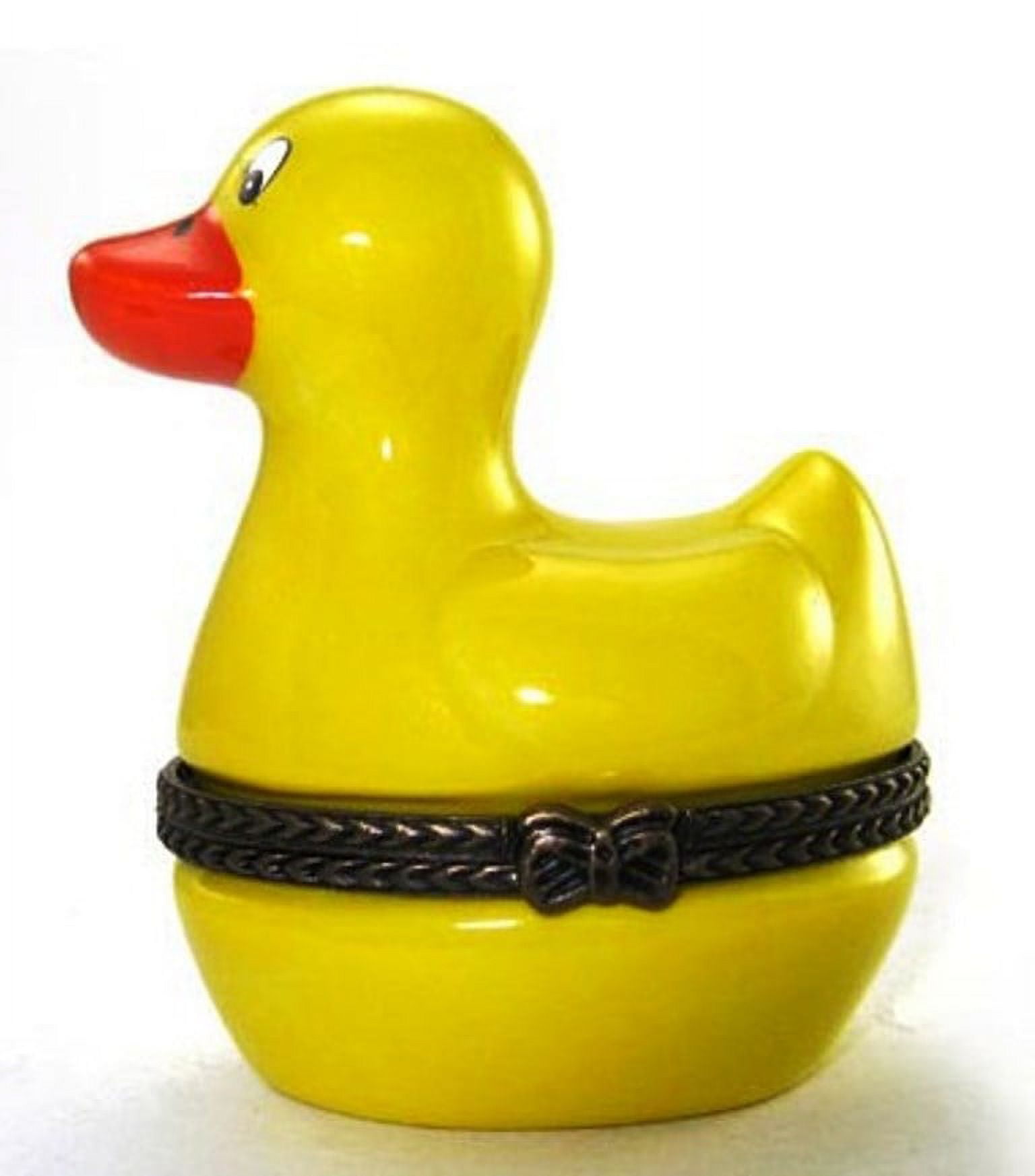 Yellow Rubber Ducky Duck Hinged Trinket Box 567 - Walmart.com
