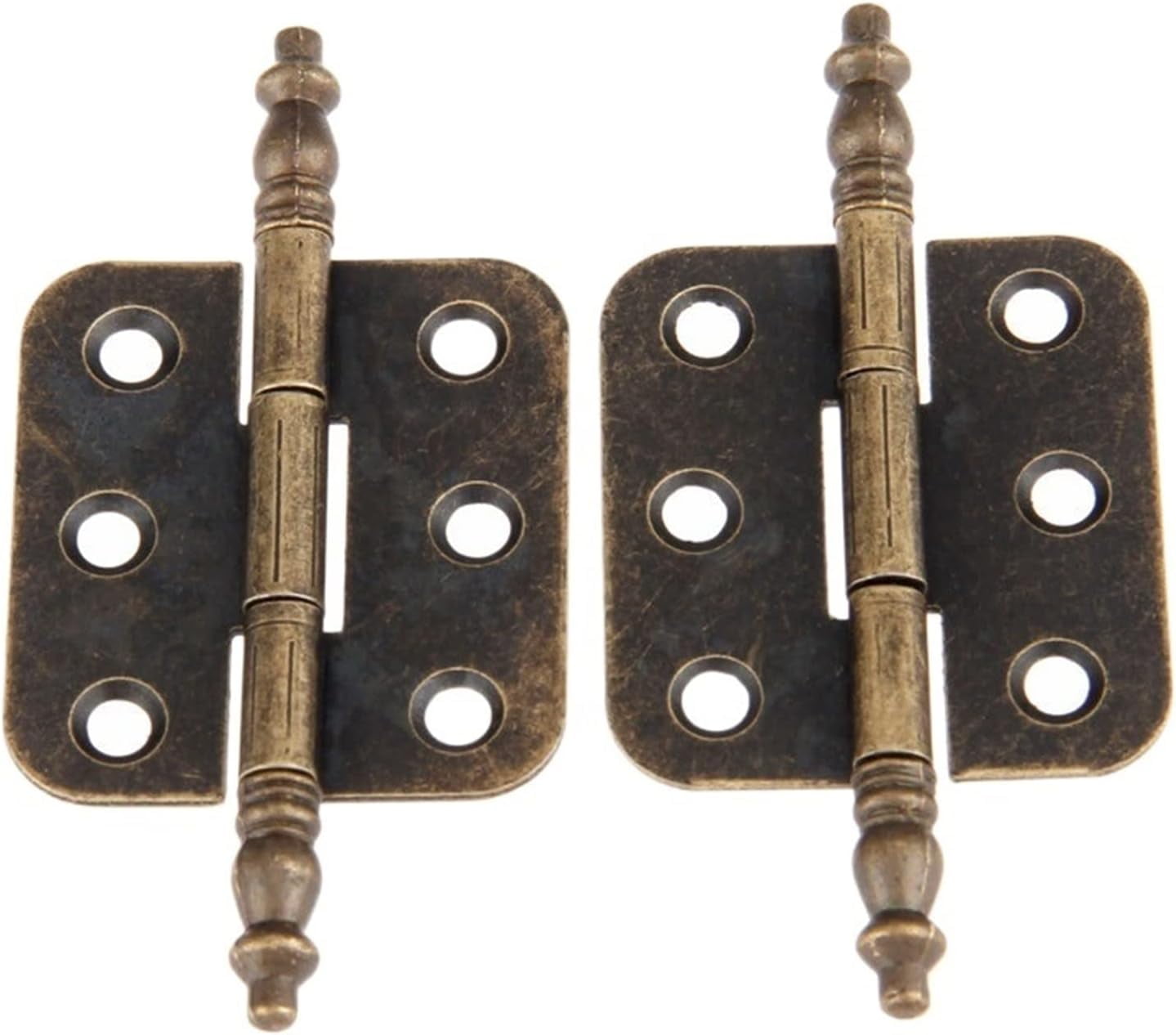 Hinges 2Pcs 70 * 35mm Antique Bronze Crown Head Hinges 6 Holes Jewelry ...