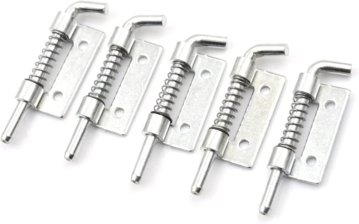 Hinges 5pcs/lot Silver Spring Loaded Metal Security Barrel Bolt Latch ...