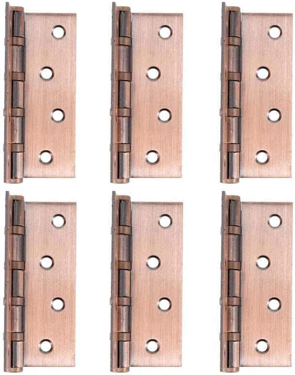 Hinges Rose Gold Door Hinge 6Pcs Quiet Bearing Door Hinges Alloy Square ...