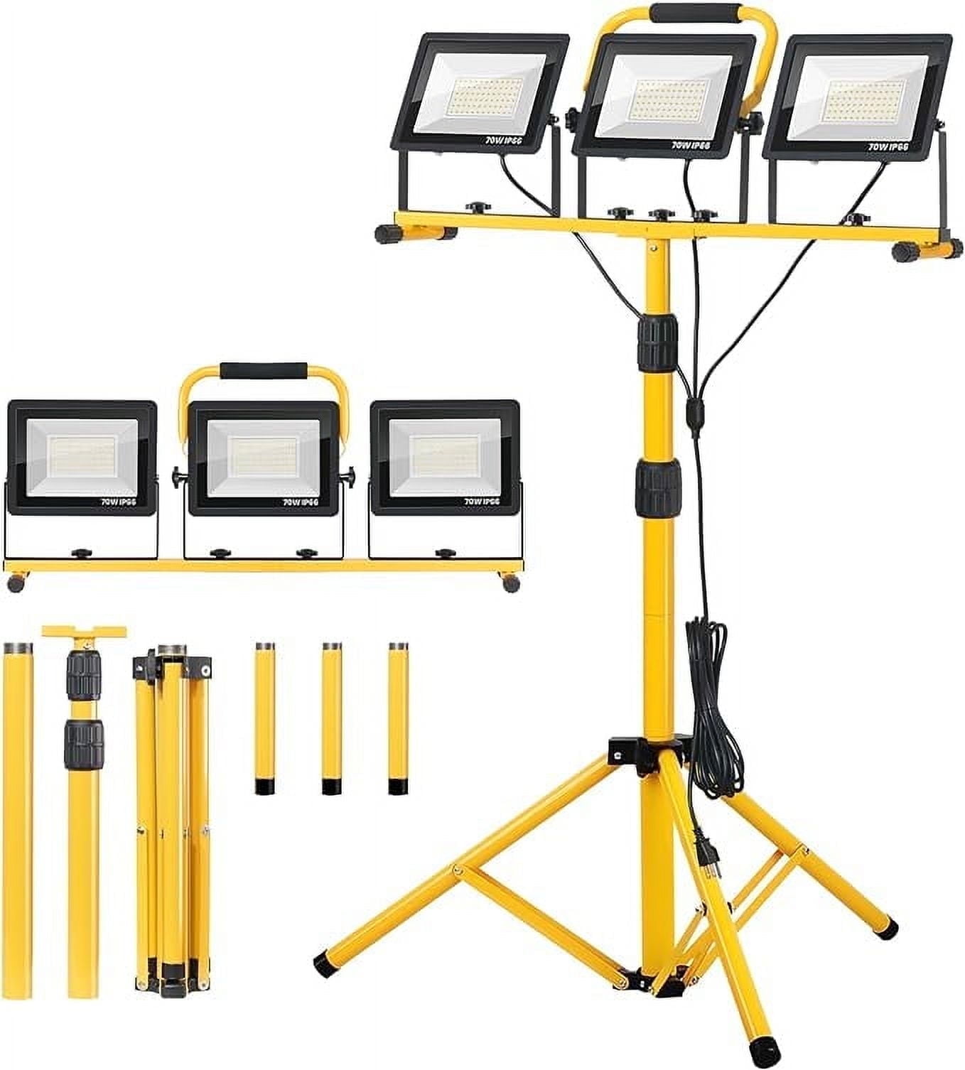 IJIL 21000 Lumen Work Lights with Stand, Foldable Tripod Stand ...