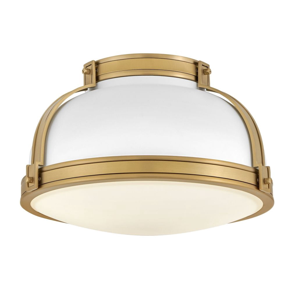 Barton 2 - Light Matte White White Traditional - LED Steel Flush Mount ...