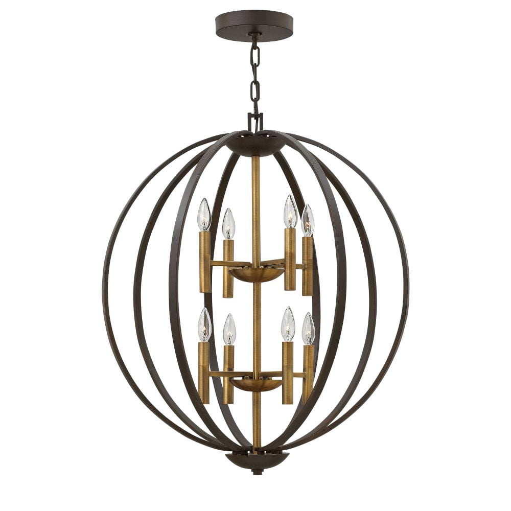 3468SB Hinkley Lighting Euclid - 8 Light Large 2-Tier Orb Foyer in ...