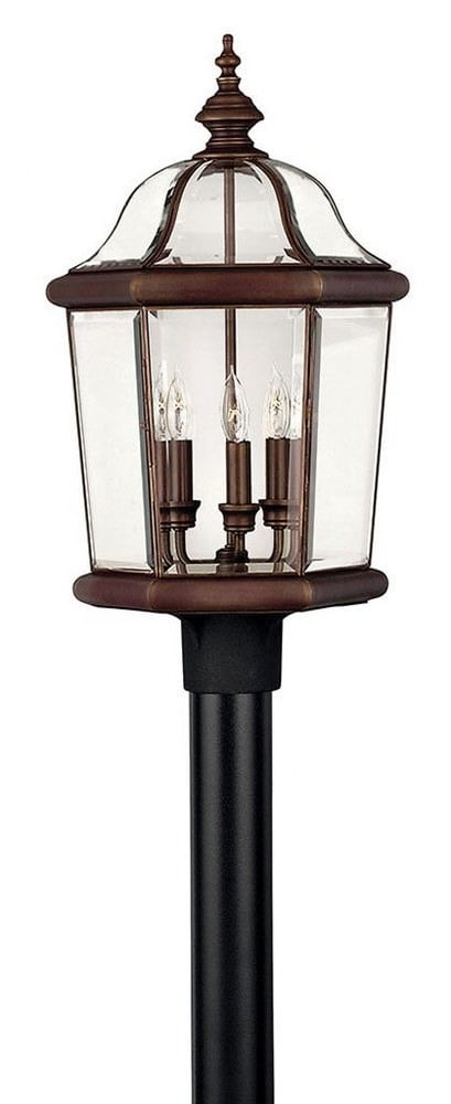 Hinkley Lighting - Three Light Post Top/ Pier Mount - Augusta - Brass ...