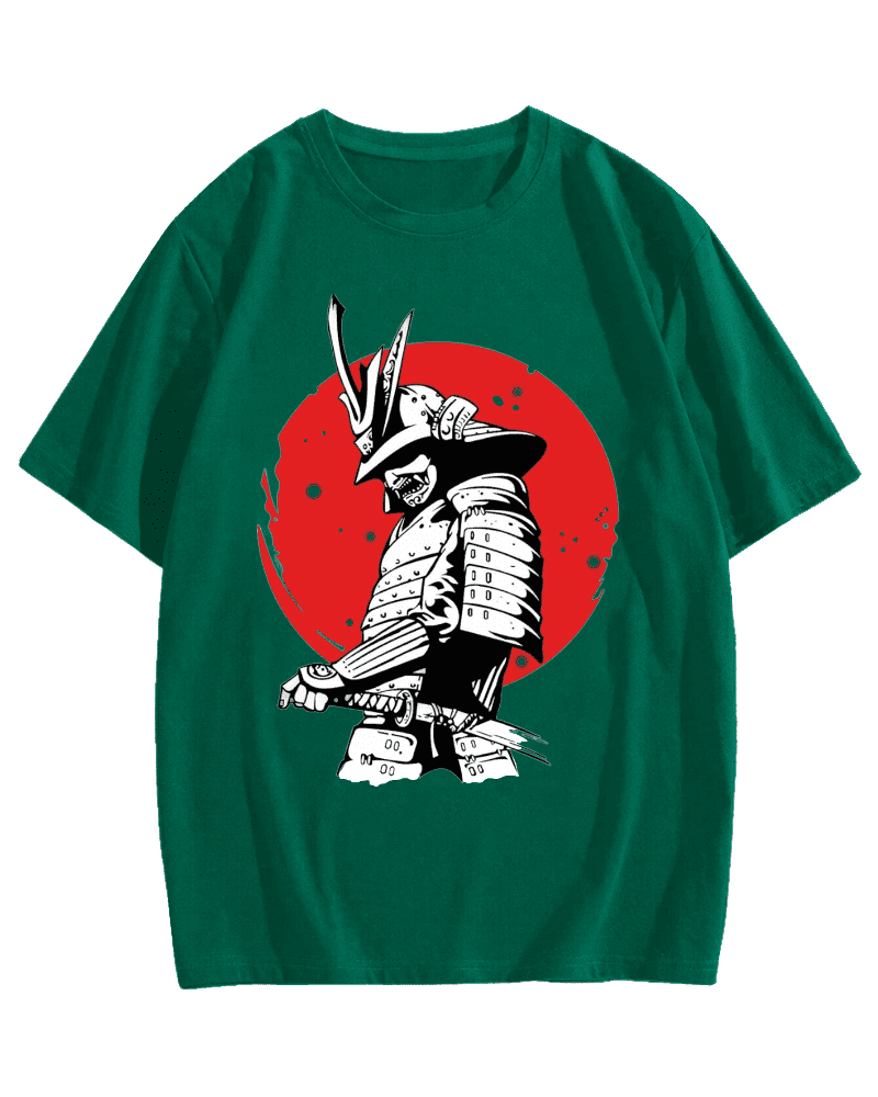 Hinomaru and Japanese samurai Cotton casual T-shirt - Walmart.com