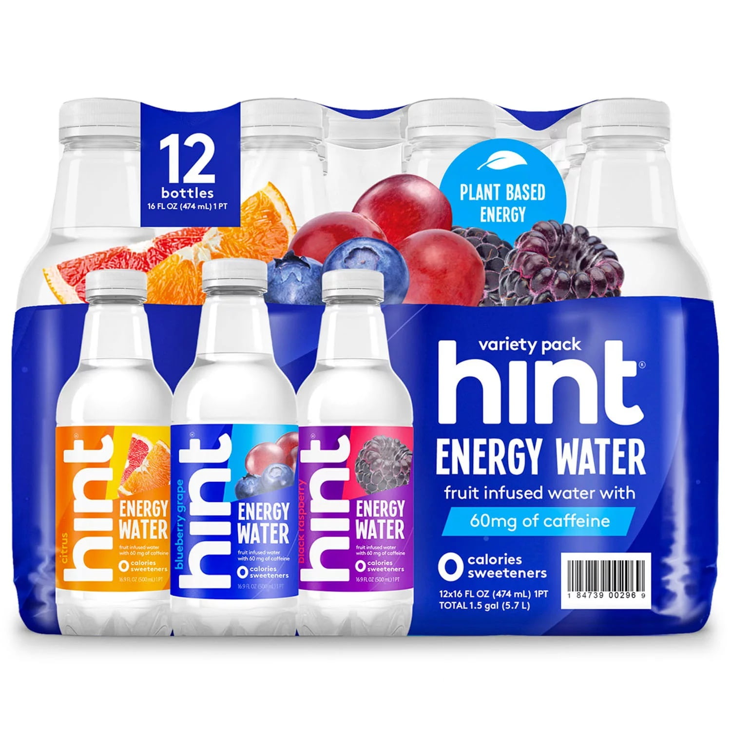 Hint Energy Flavored Water Variety Pack, 16 Fluid Ounce (Pack of 12) - Walmart.com
