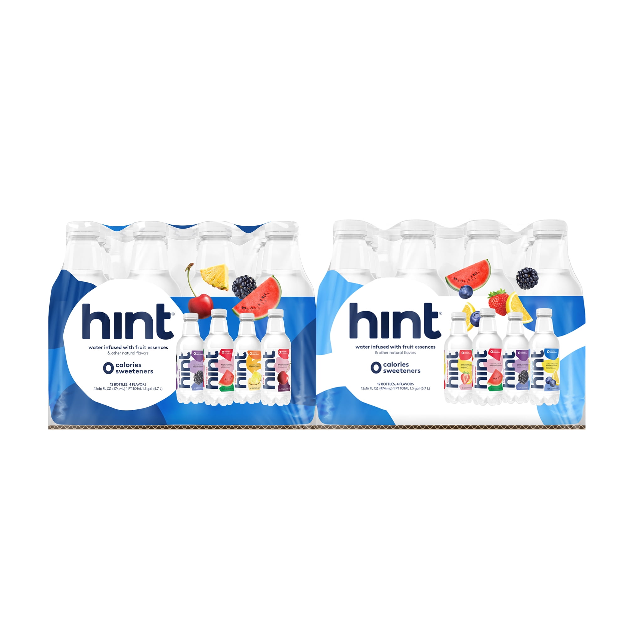 Hint Flavored Water Infused with Fruit Essence, 6-Flavor Variety, 16 fl ...