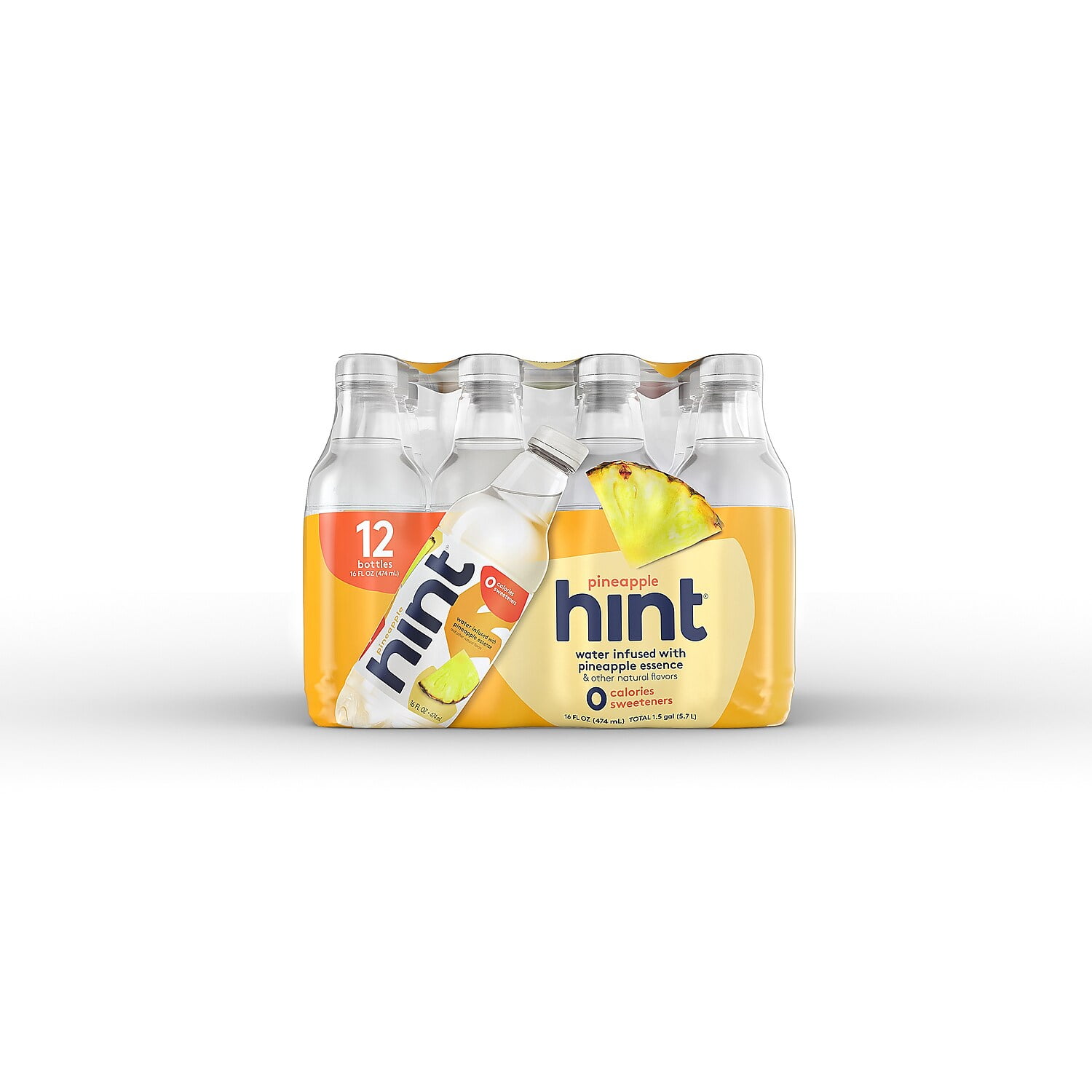 Hint Pineapple Infused Fruit Beverage Water, 16 fl oz, 12 Ct - Walmart.com