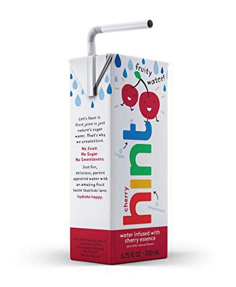 Hint Kids Water Cherry, Pure Water Infused Cherry, Zero Sugar, Zero ...