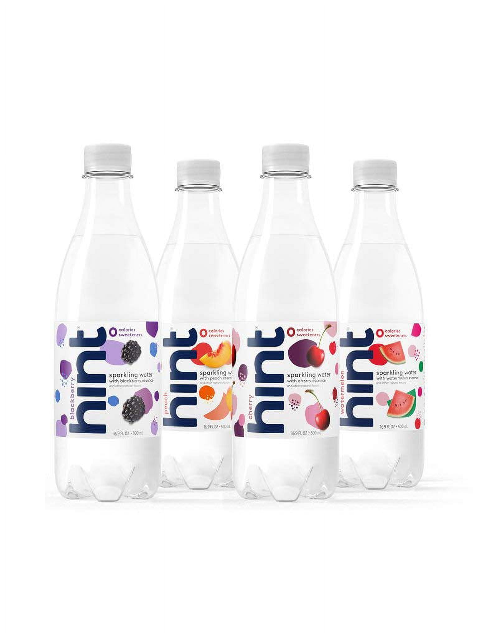 Hint Sparkling Water 4-Flavor Variety Pack (Pack of 12) 16.9 Oz Bottles ...