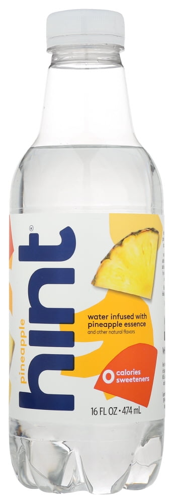 Hint Fruit Water, Unsweet Pineapple Flavor, 16 Fl Oz, Gluten-Free, Kosher, Vegan Friendly ...
