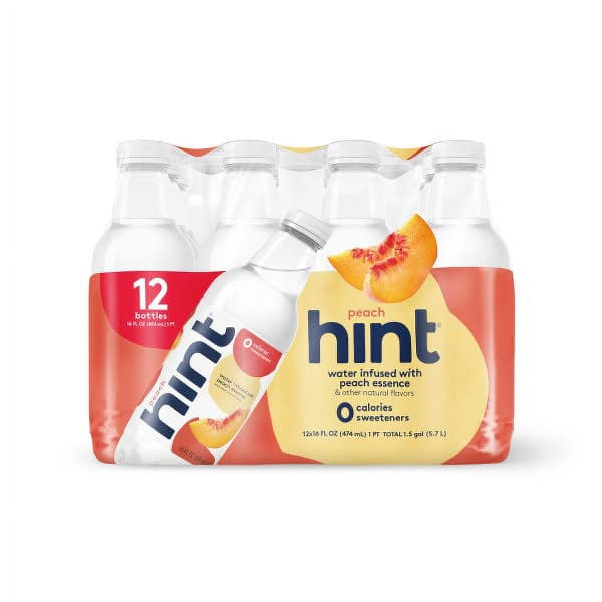 Hint Water Peach, Pure Water Infused with Peach, Zero Sugar, Zero ...