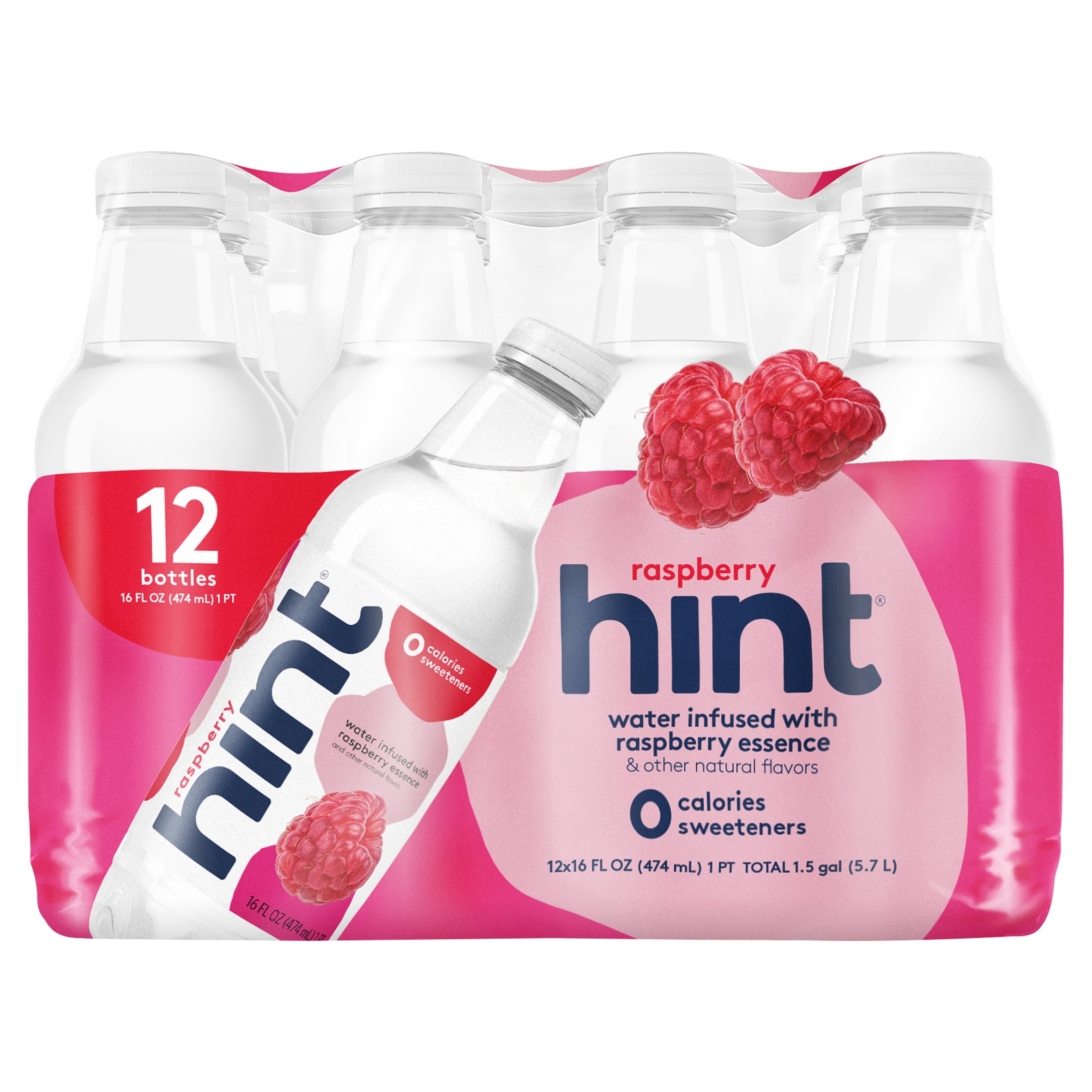 Hint Water, Raspberry, 16 Fl Oz, 12 Ct - Walmart.com