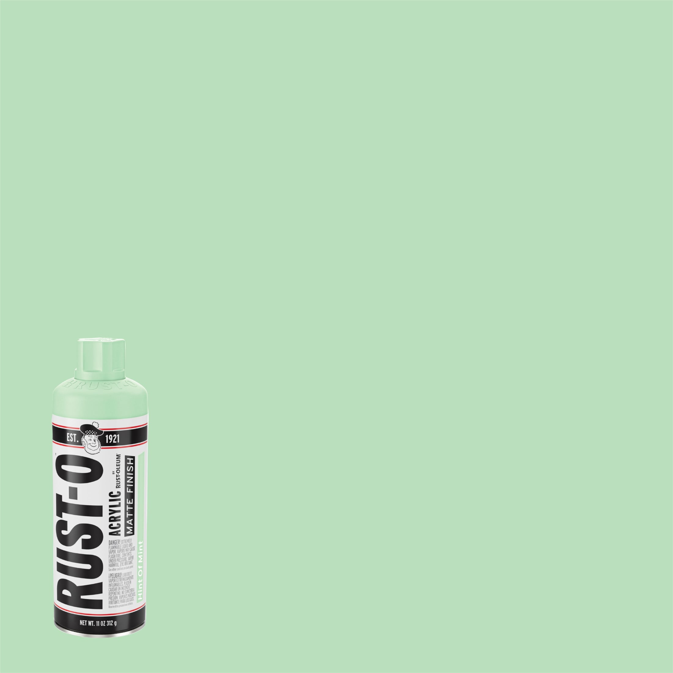 Hint of Mint, Rust-Oleum Rust-O Acrylic Matte Spray Paint-392205, 11 oz ...