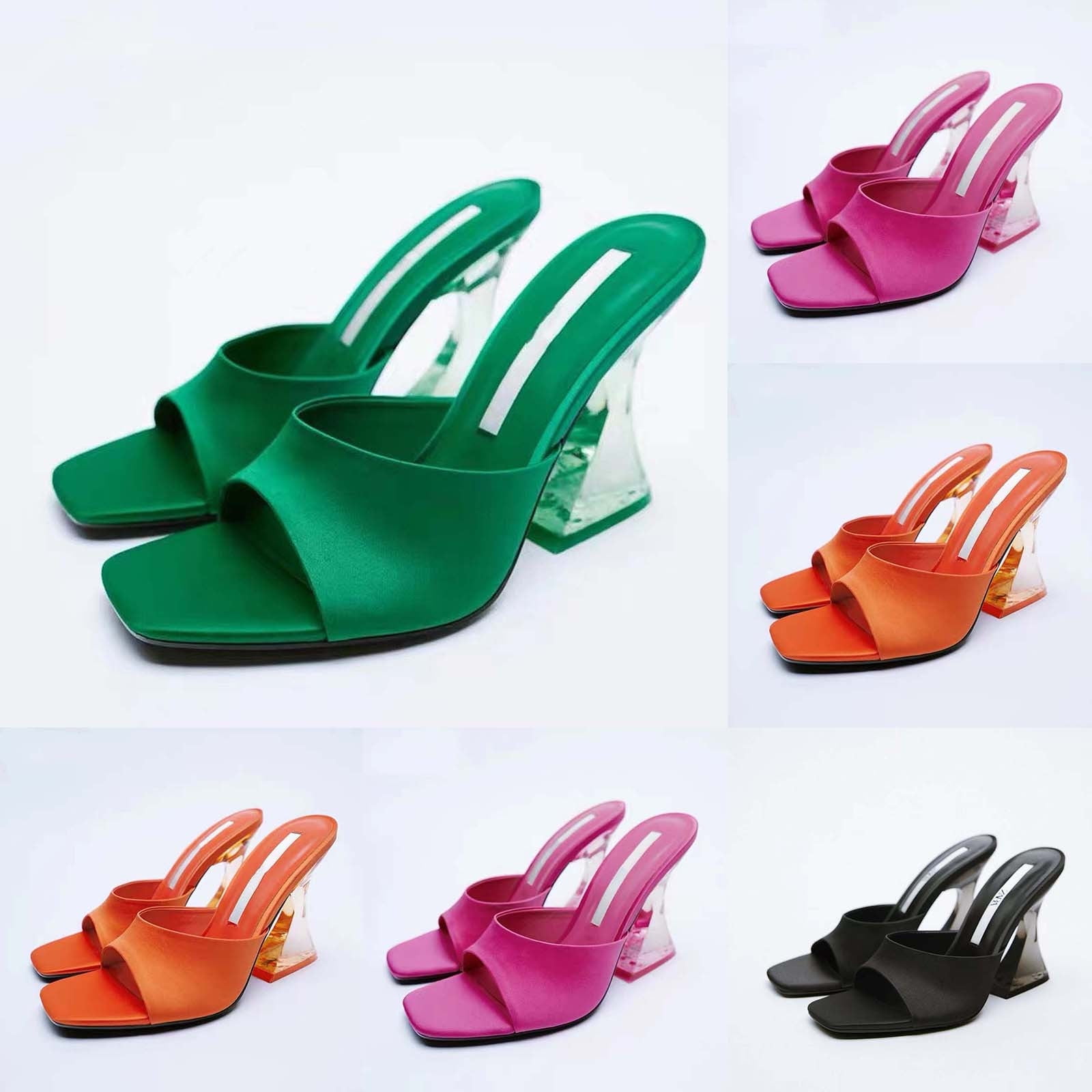 Hinvhai Fashion Heeled Sandals Clearance for Women,Chunky Heel Spring ...