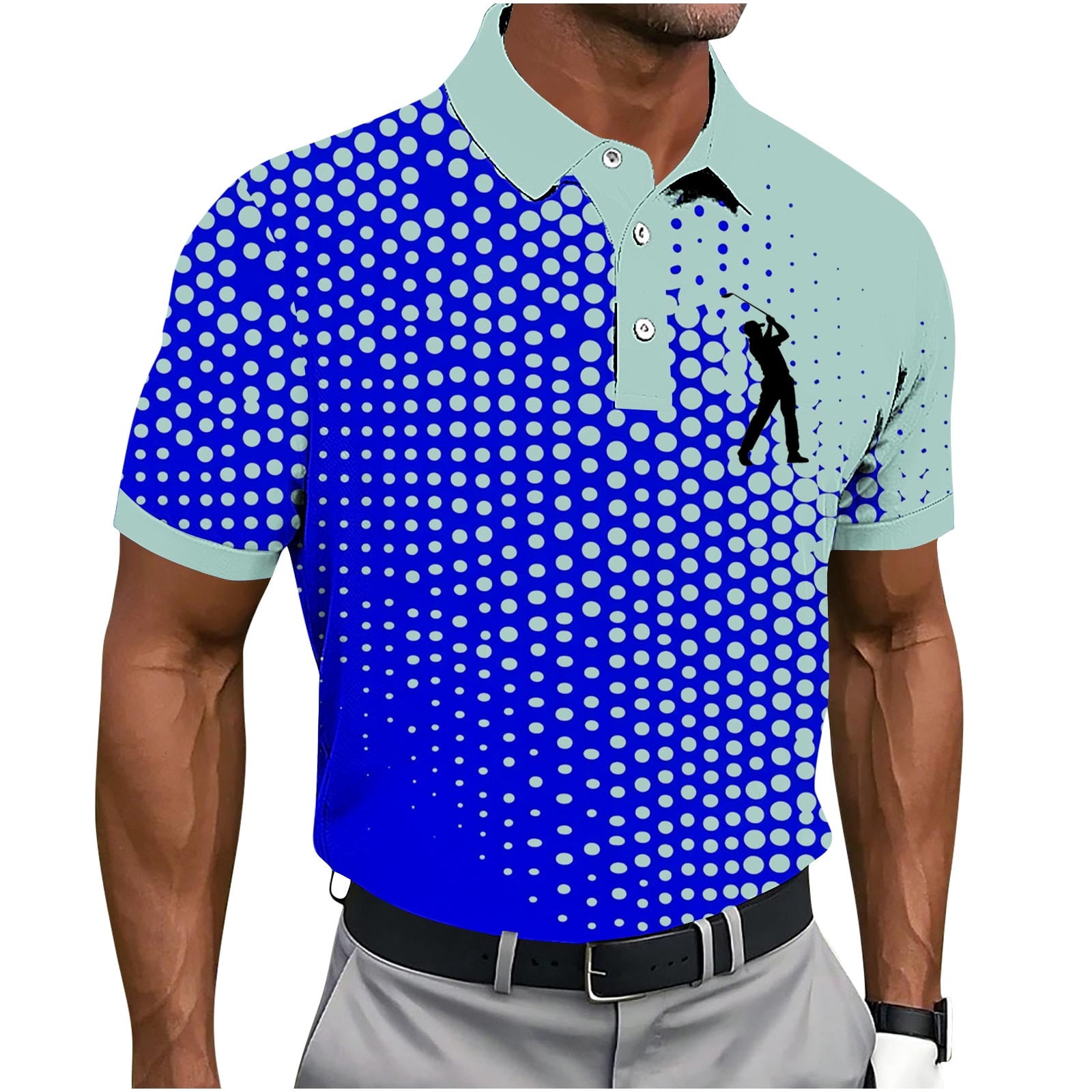 Hinvhai Golf Shirts for Men,Dry Fit Athletic Short Sleeve golf Shirts ...