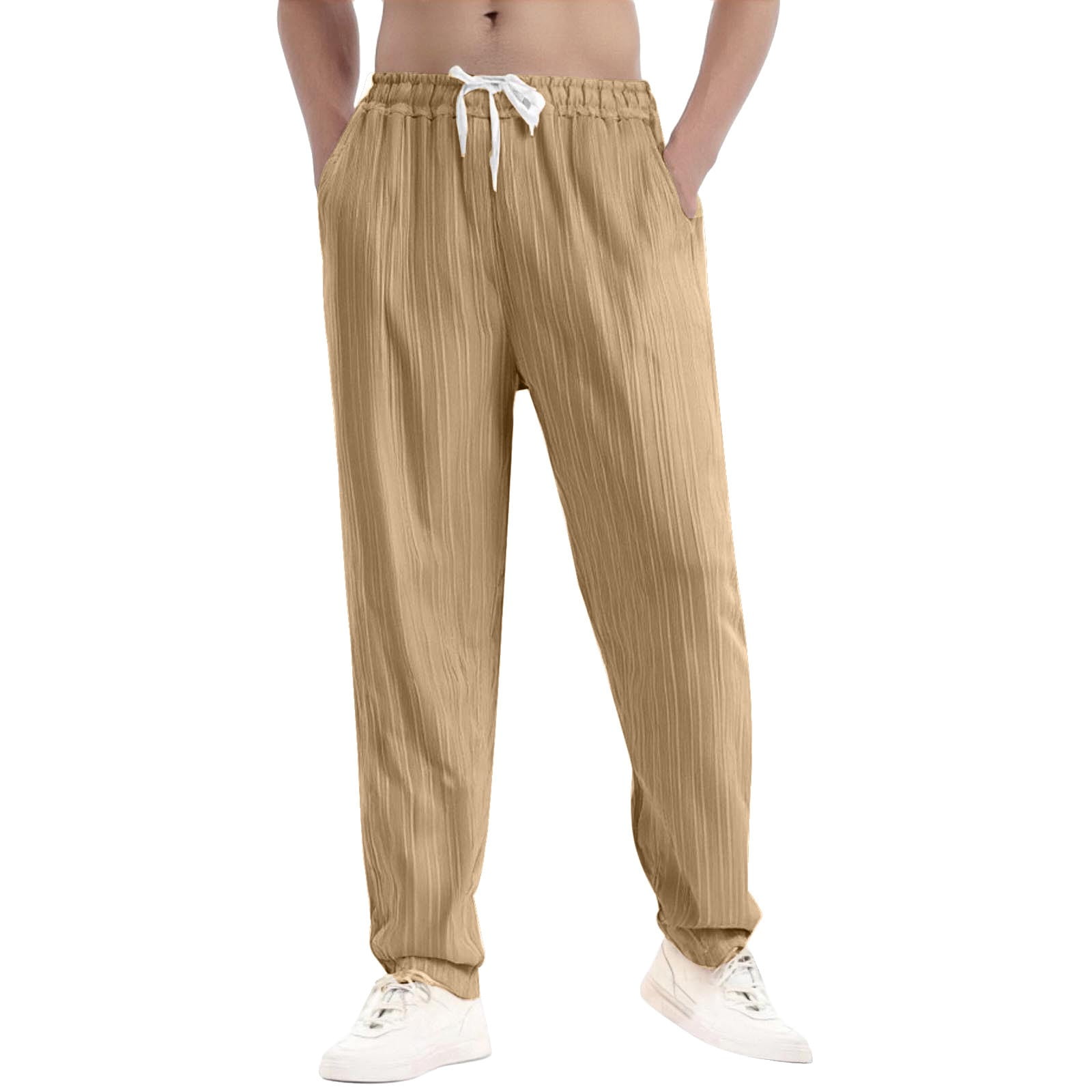 Hinvhai Loose Casual Pocket Breathable Pants Sports Trousers Cotton ...