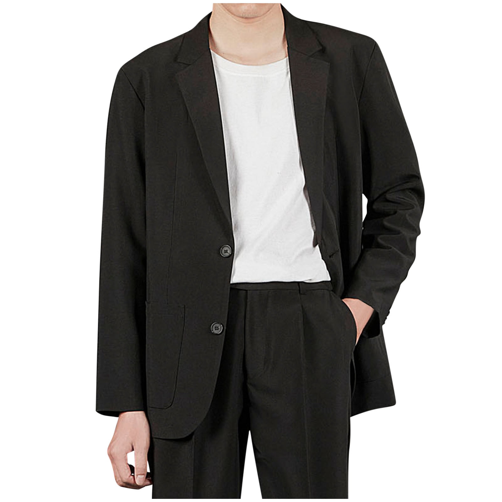 Hinvhai Men's Casual Blazer Lightweight Suit Jacket Slim Fit Sport ...