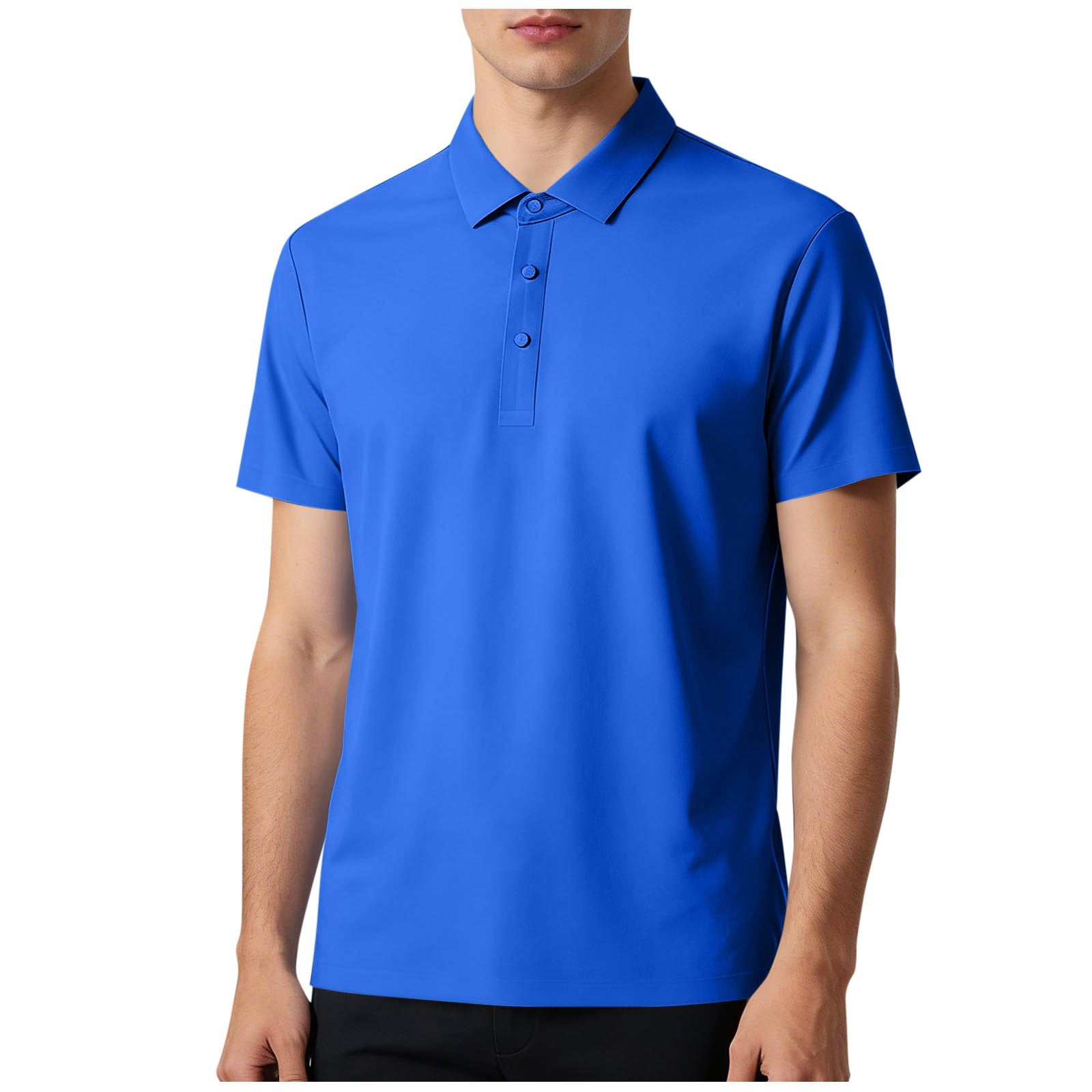 Hinvhai Men's Cooling Shirt, Solid Ice Silk Seamless Short Sleeve ...