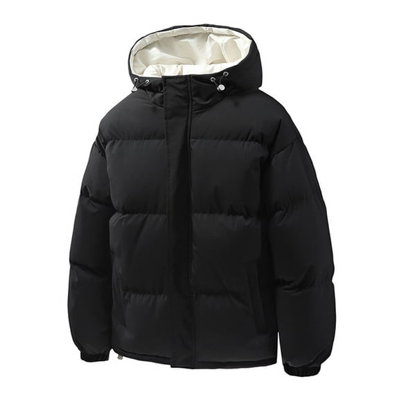 Hinvhai Men's Parka Coat Overcoat Winter Outdoor Warm Long-Sleeved ...