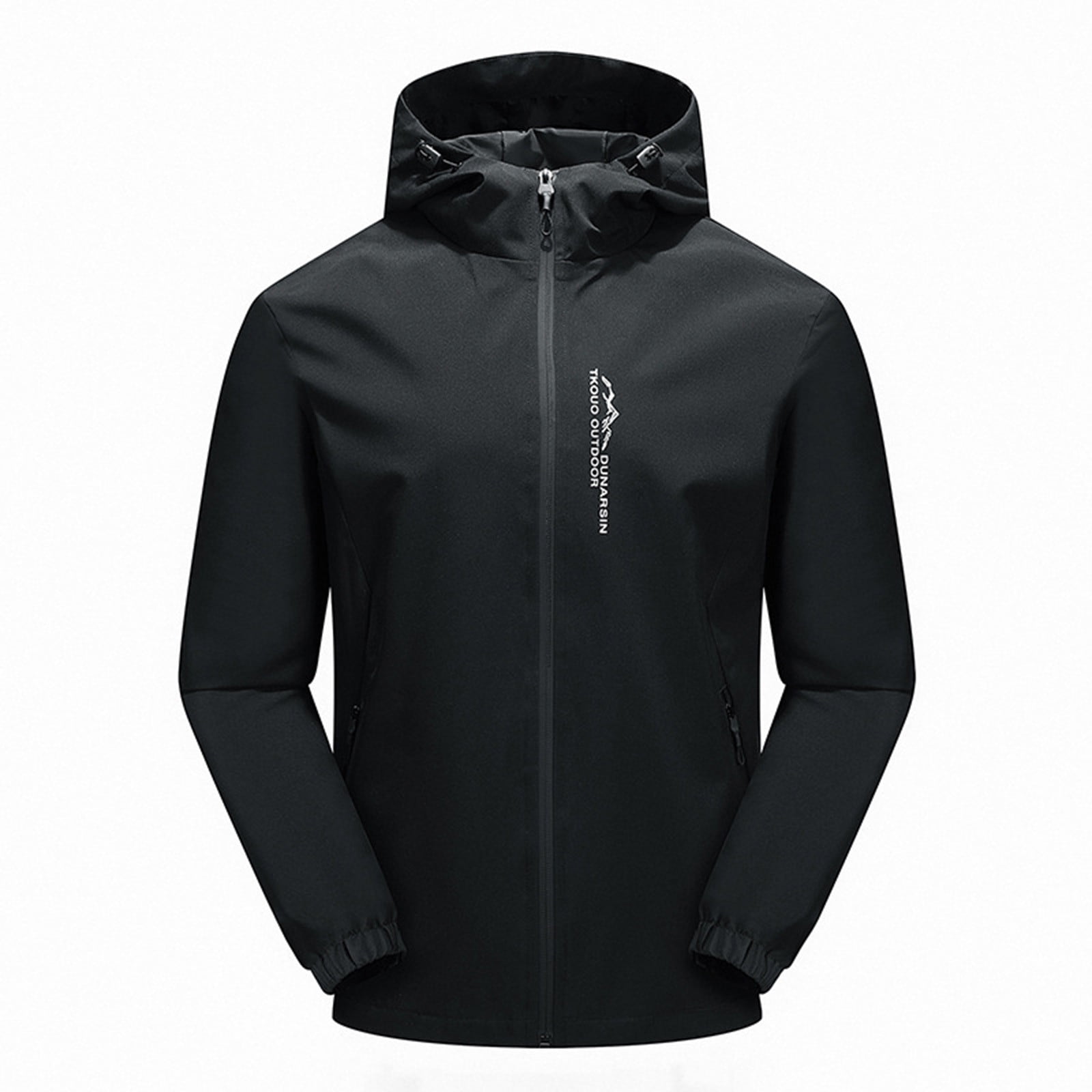 Hinvhai Men's Waterproof Fleece Lined Rain Jacket Lightweight Softshell ...