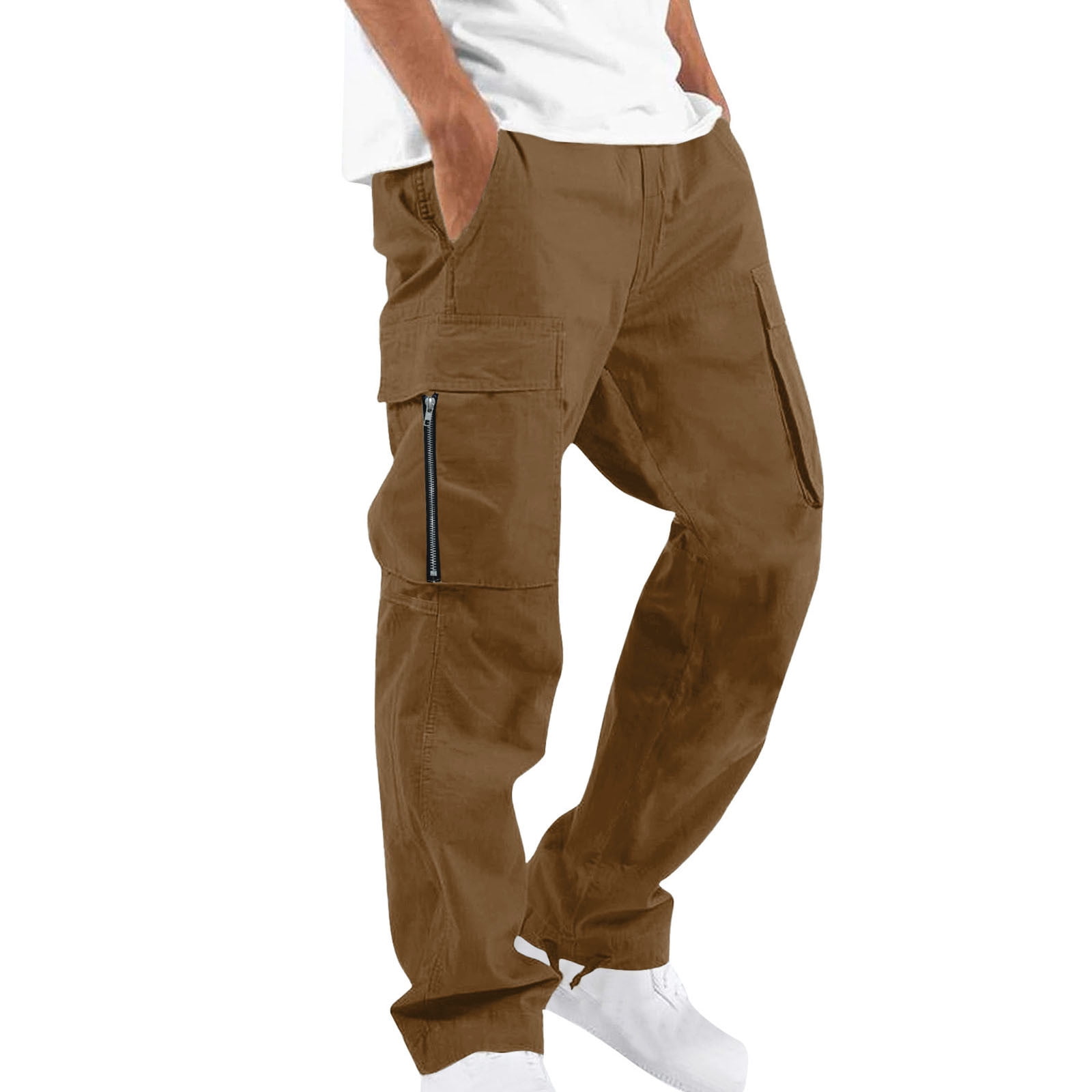 Hinvhai Mens Cargo Work Pants with Multi Pockets Durable Lightweight ...