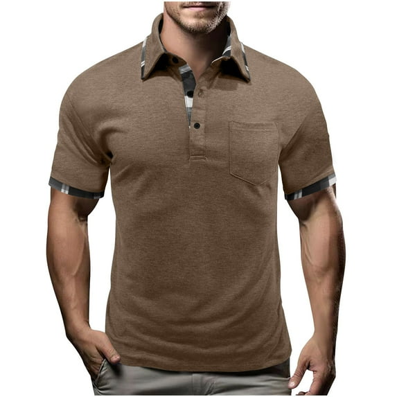 Hinvhai Mens Polo Shirts Short Sleeve Sport Golf Tennis T Shirt Quick ...