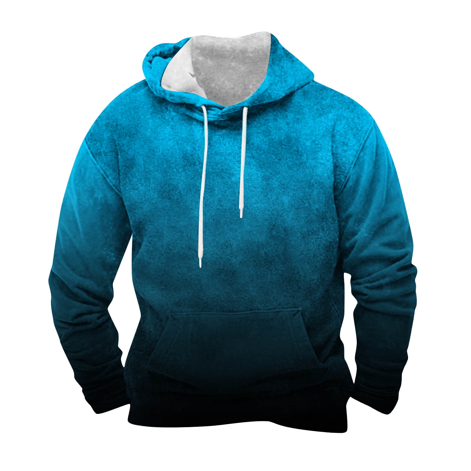 Hinvhai Sweatshirts for Men Big and Tall Long Sleeve Drawstring Hooded ...