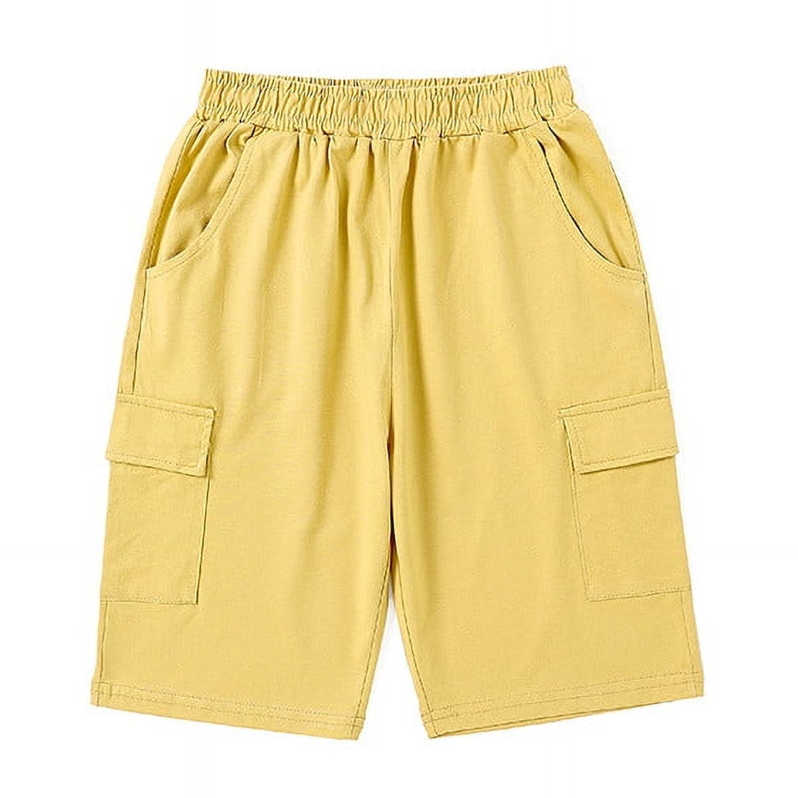 Hinvhai Toddler Boys Girls Cargo Shorts ,Summer Casual Classic Solid ...