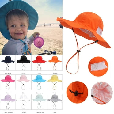 Zando 2 Pcs Cotton Kids Sun Hats Wide Brim UV Protection Toddler Sun Hat Summer Beach Toddler ...