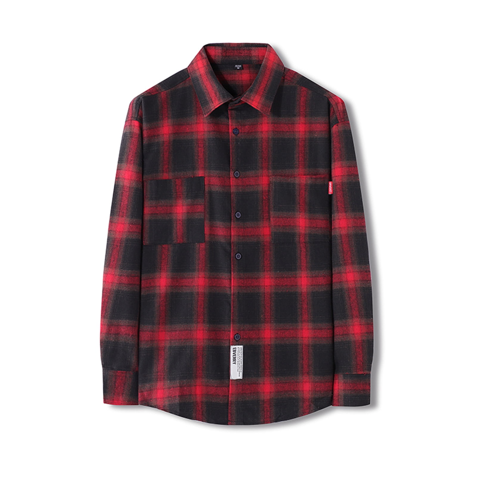 Winter Shirts for Men Clearance the Men's Regular-fit Long-Sleeve Plaid ...